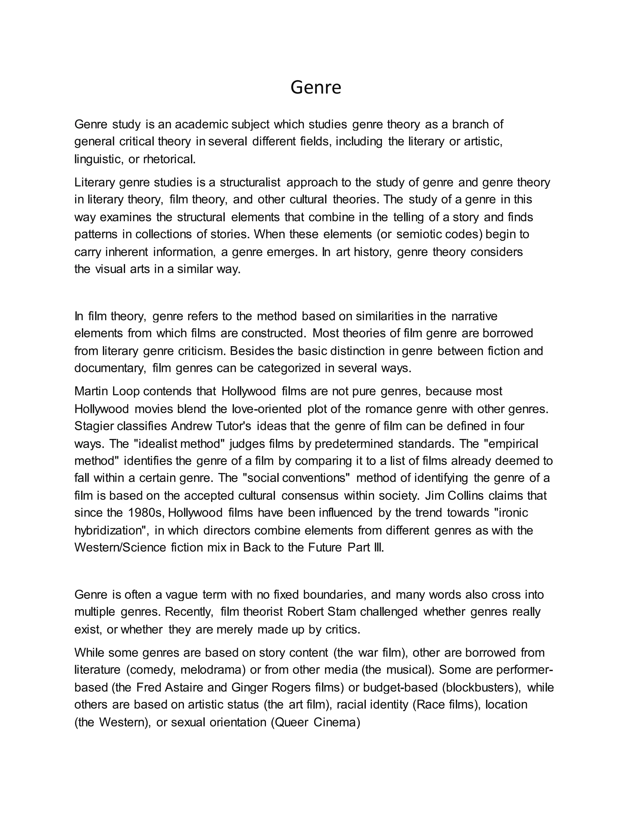 Genre analysis | DOCX