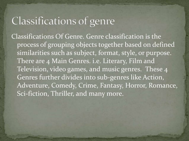 Genre analysis | PPT
