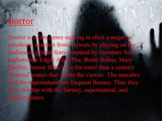 Genre analysis | PPTX | Horror | Genres