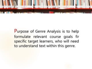 Genre analysis | PPTX