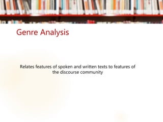 Genre analysis | PPTX