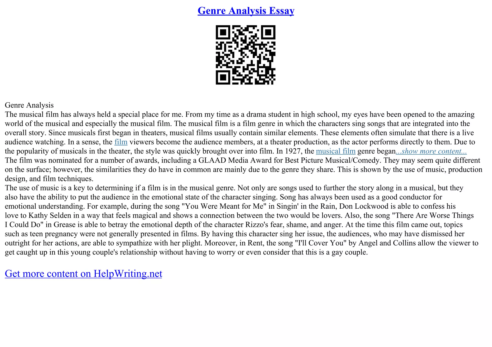 Genre Analysis Essay | PPT Genre Analysis Essay | PPT
