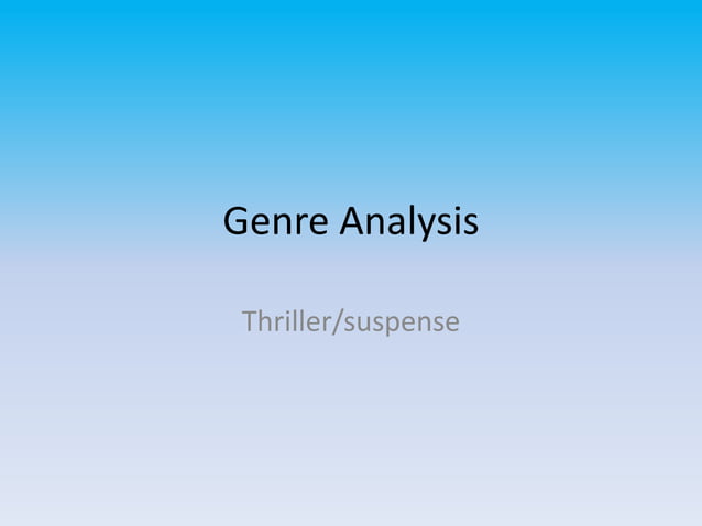 Genre Analysis | PPT