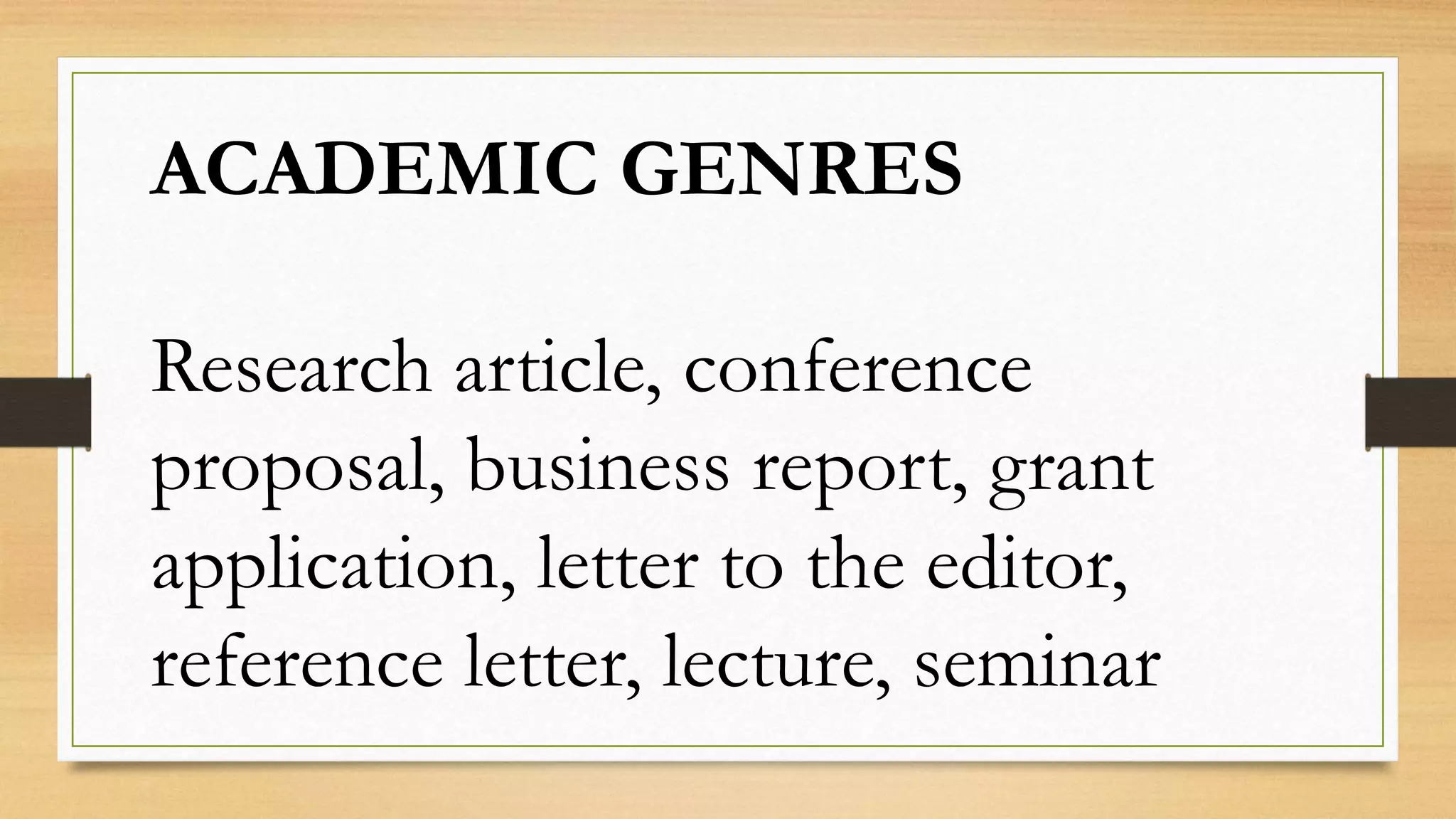 Genre Analysis | PPTX