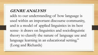 Genre Analysis | PPTX
