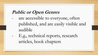 Genre Analysis | PPTX