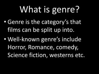 Genre and classification | PPTX