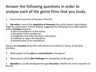 Genre and film textual analysis | PPTX | Documentary | Genres