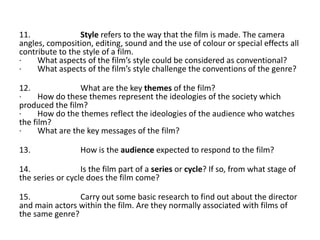 Genre and film textual analysis | PPTX