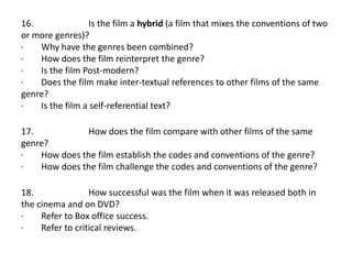 Genre and film textual analysis | PPTX | Documentary | Genres