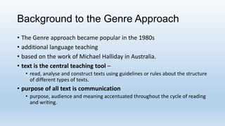 Genre and the teaching of English | PPTX