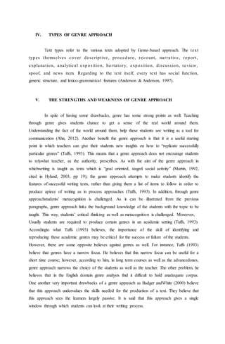 Genre approach fix | PDF