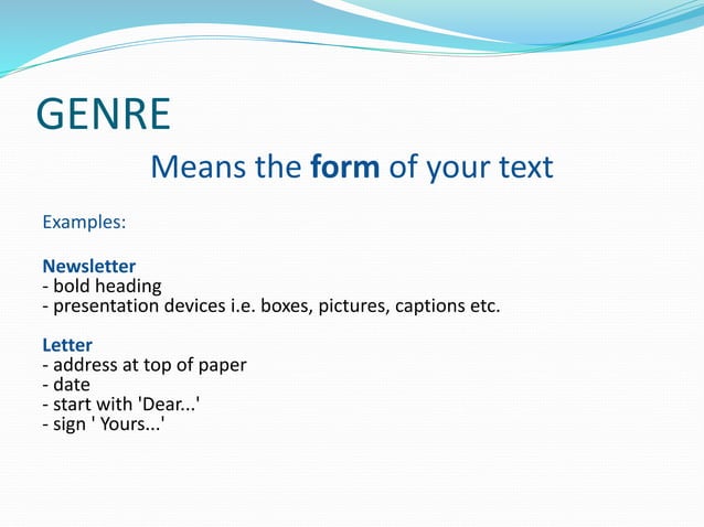 Genre, audience, purpose and style | PPTX