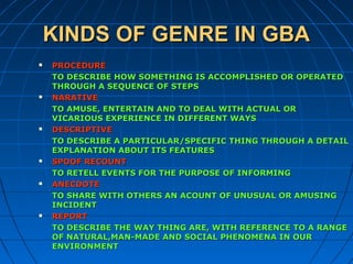 Genre based approach | PPT