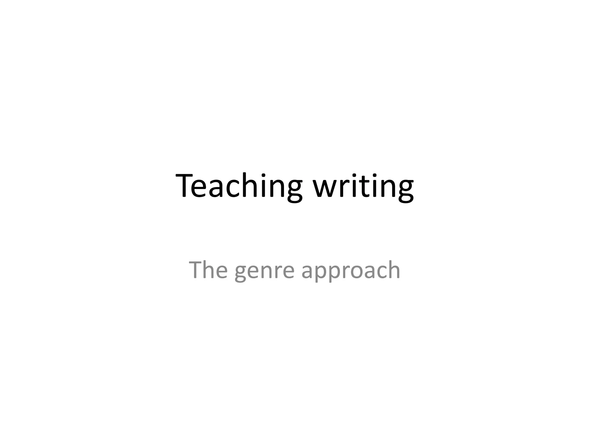 Genre based writing | PPTX
