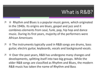 Genre case study R&B | PPTX