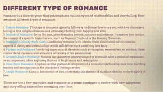 CODES AND CONVENTIONS OF A GENRE (ROMANCE) | PPT