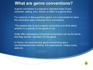 Genre conventions | PPTX