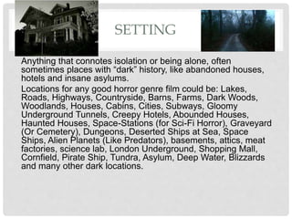 Genre conventions for horror | PPT