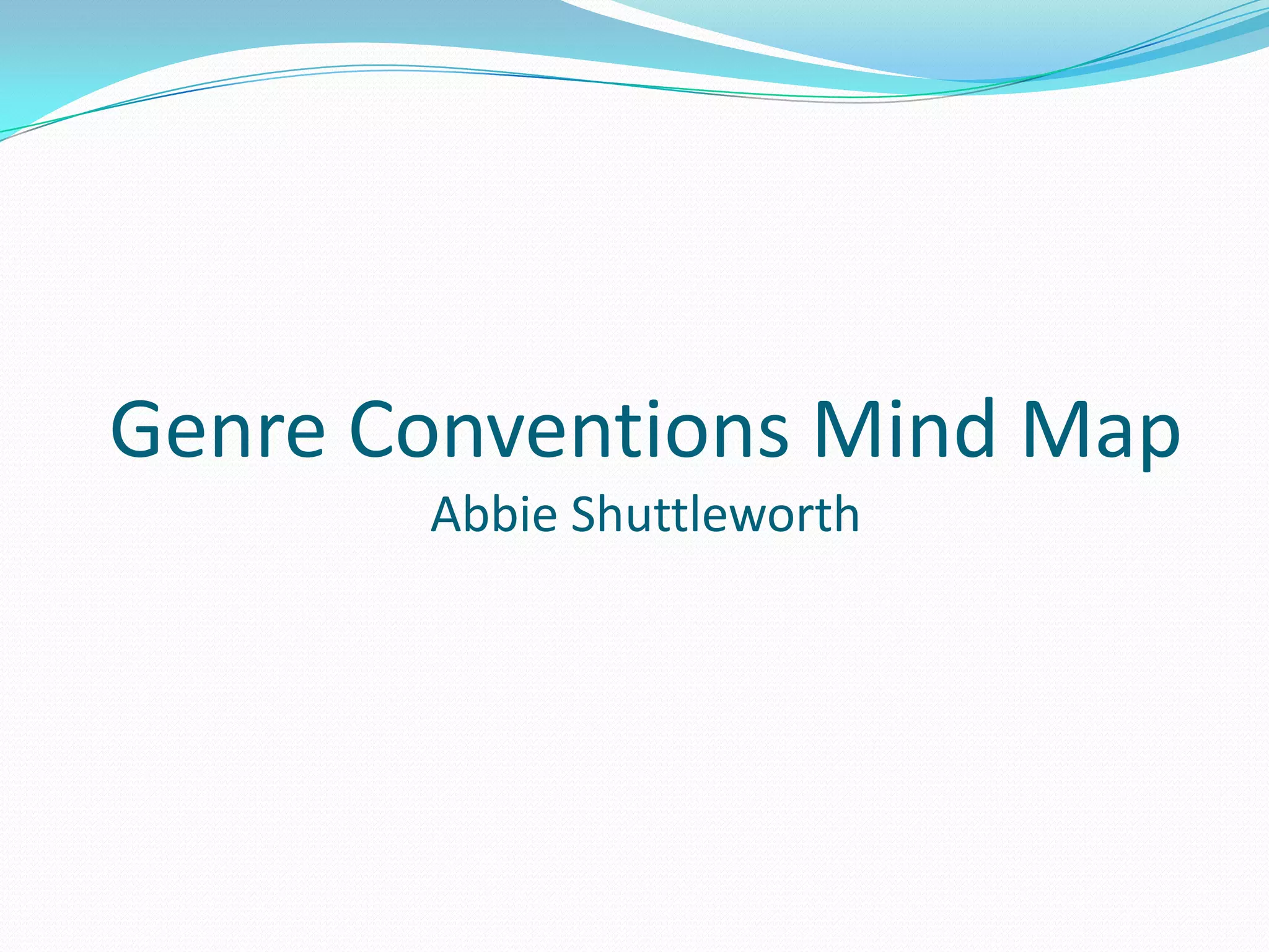 Genre conventions mind map | PPTX