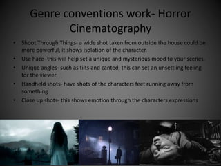 Genre conventions work horror.pptx - liv | PPTX | Video Production ...