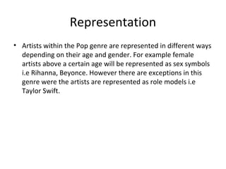 Genre development | PPT | Contemporary Hits/Pop/Top 40 | Music