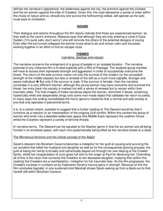 Genre elements notes table the descent | PDF