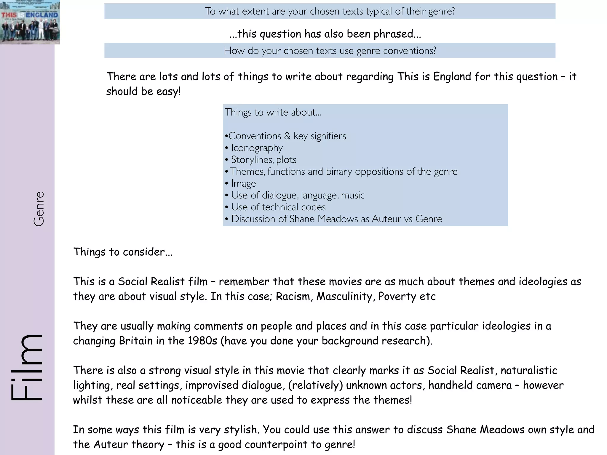 Genre essay plan | PPT
