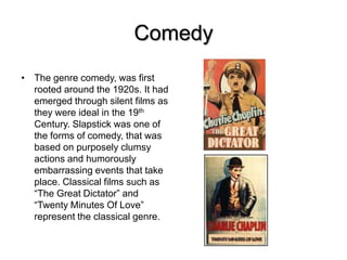 Genre exploration task | PPTX | Comedy | Genres
