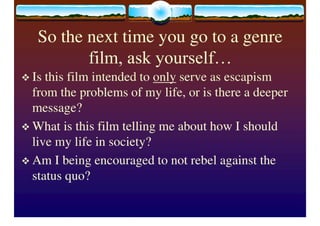 Genre Films And The Status Quo | PPT