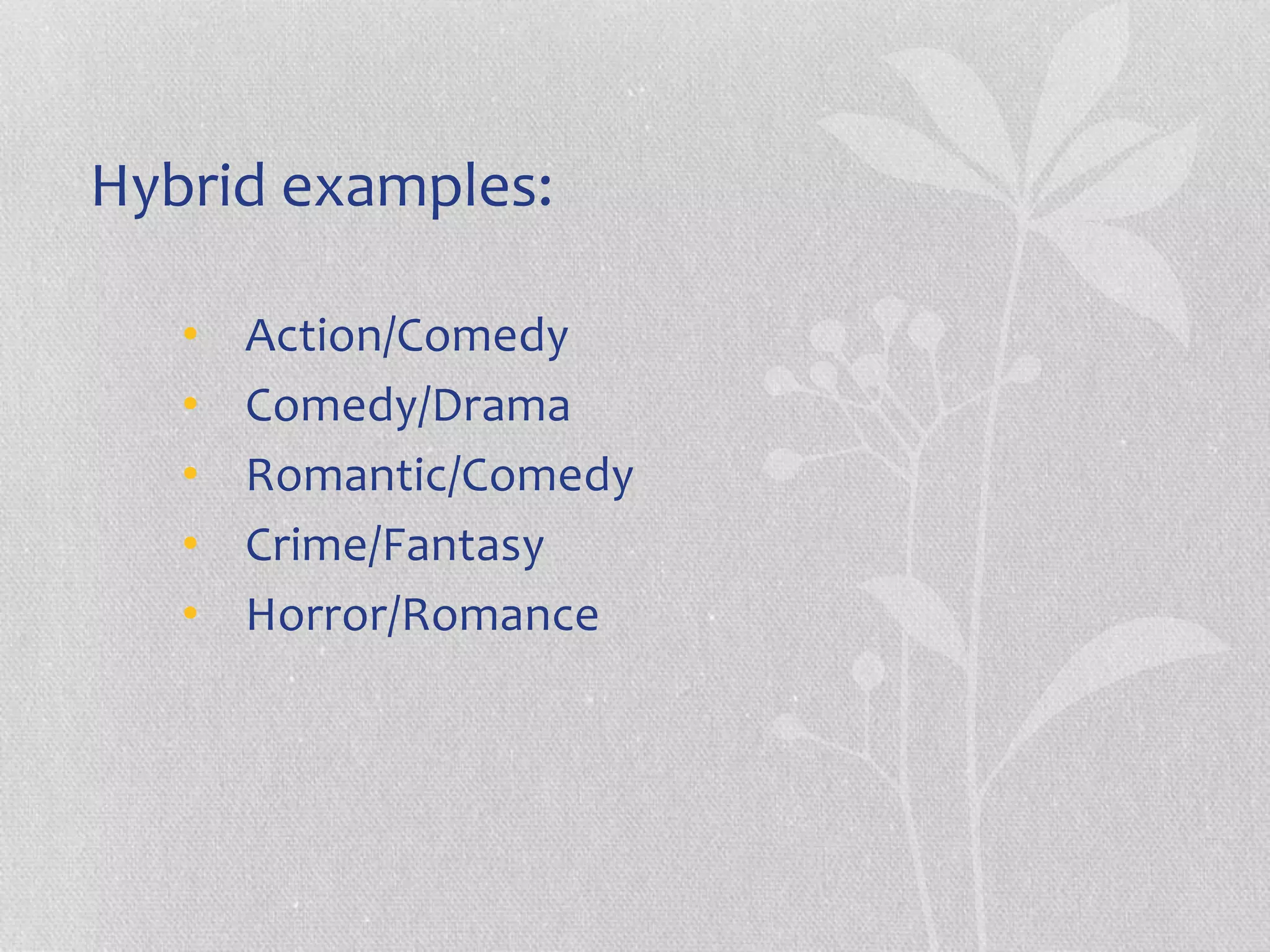 Genre Hybrid - Media Studies | PPT