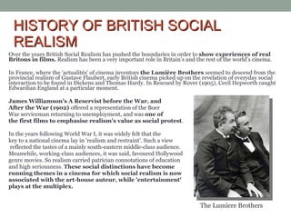 Genre in British Social Realism | PPT