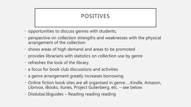Genre in dis library | PPT