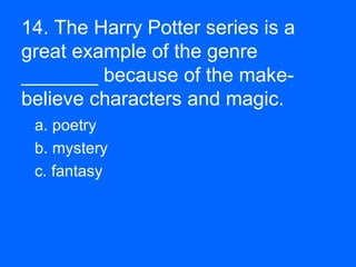 Genre introductionandquestions | PPT