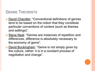 Genre investigation | PPTX