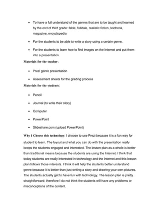 Genre lesson plan | PDF