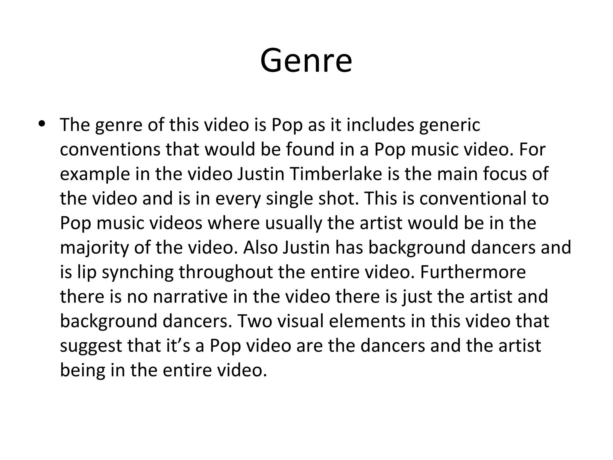 Genre music video analysis 2 | PPT