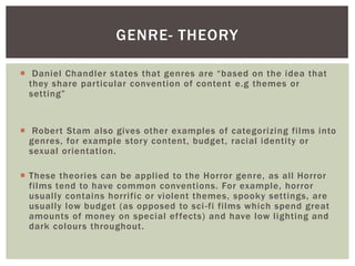 Genre, narrative, representation and audience | PPT