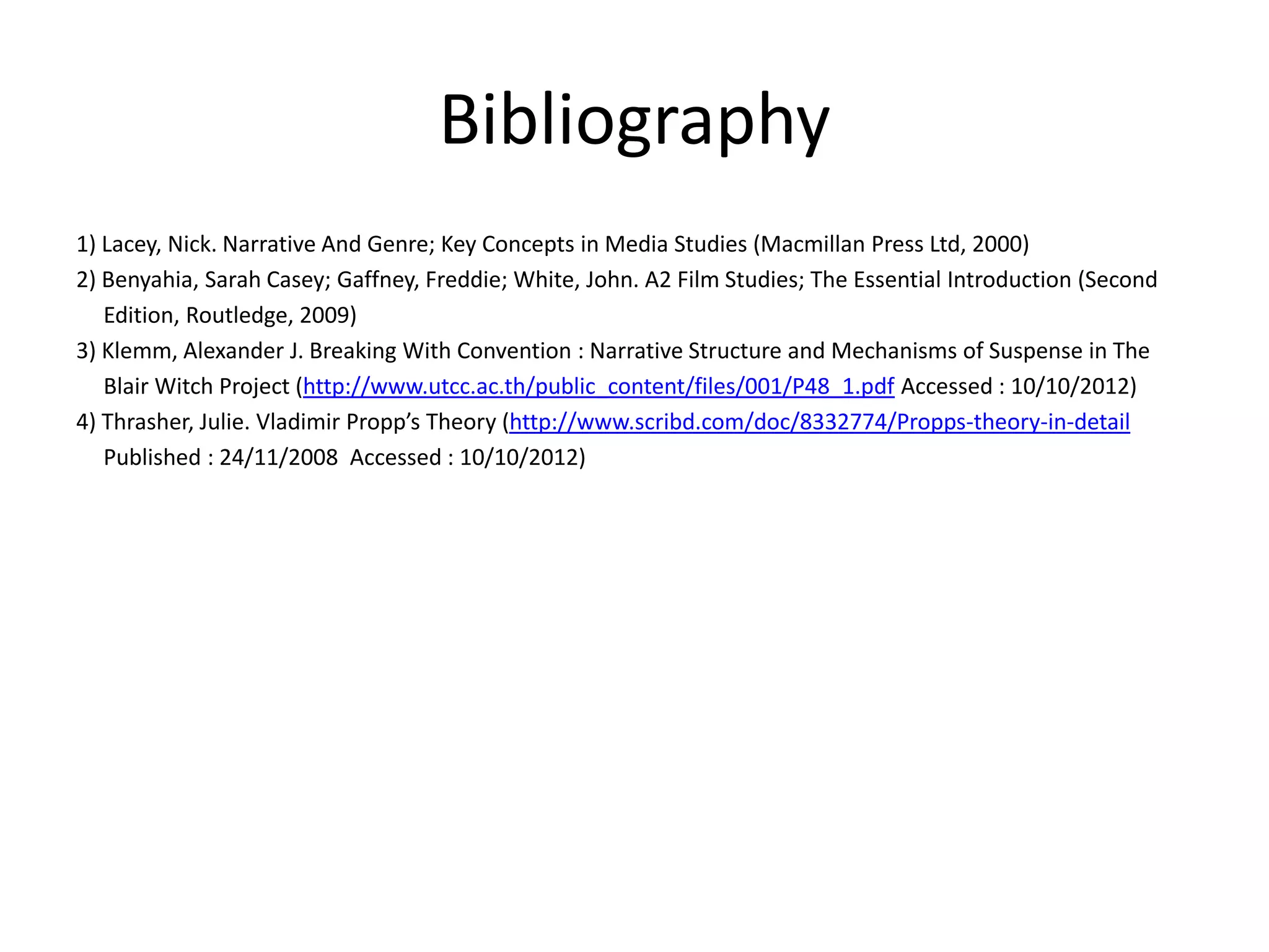 Genre & narrative structure research | PPTX