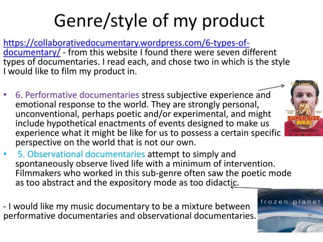 Genre of my documentary | PPTX