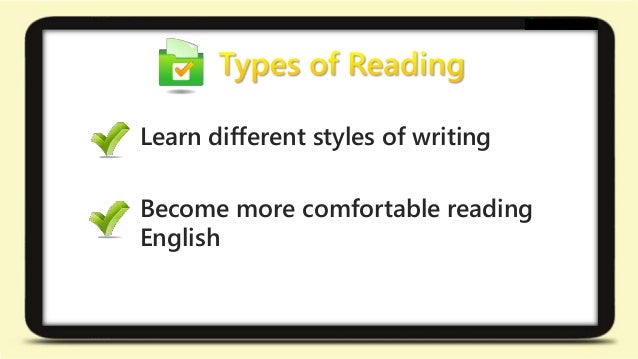 Types of Reading - 読み物の種類