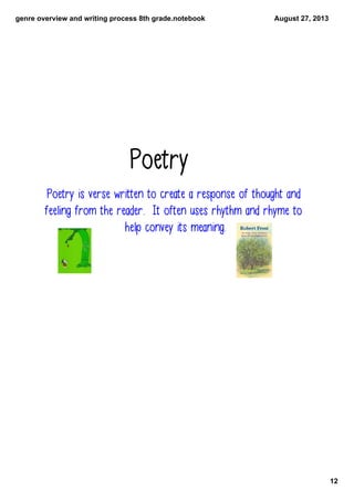 Genre overview 8th grade 8 27-13 | PDF