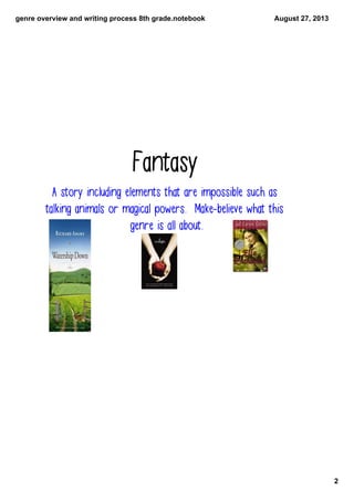 Genre overview 8th grade 8 27-13 | PDF