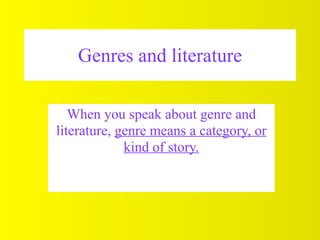 Genre powerpoint | KEY