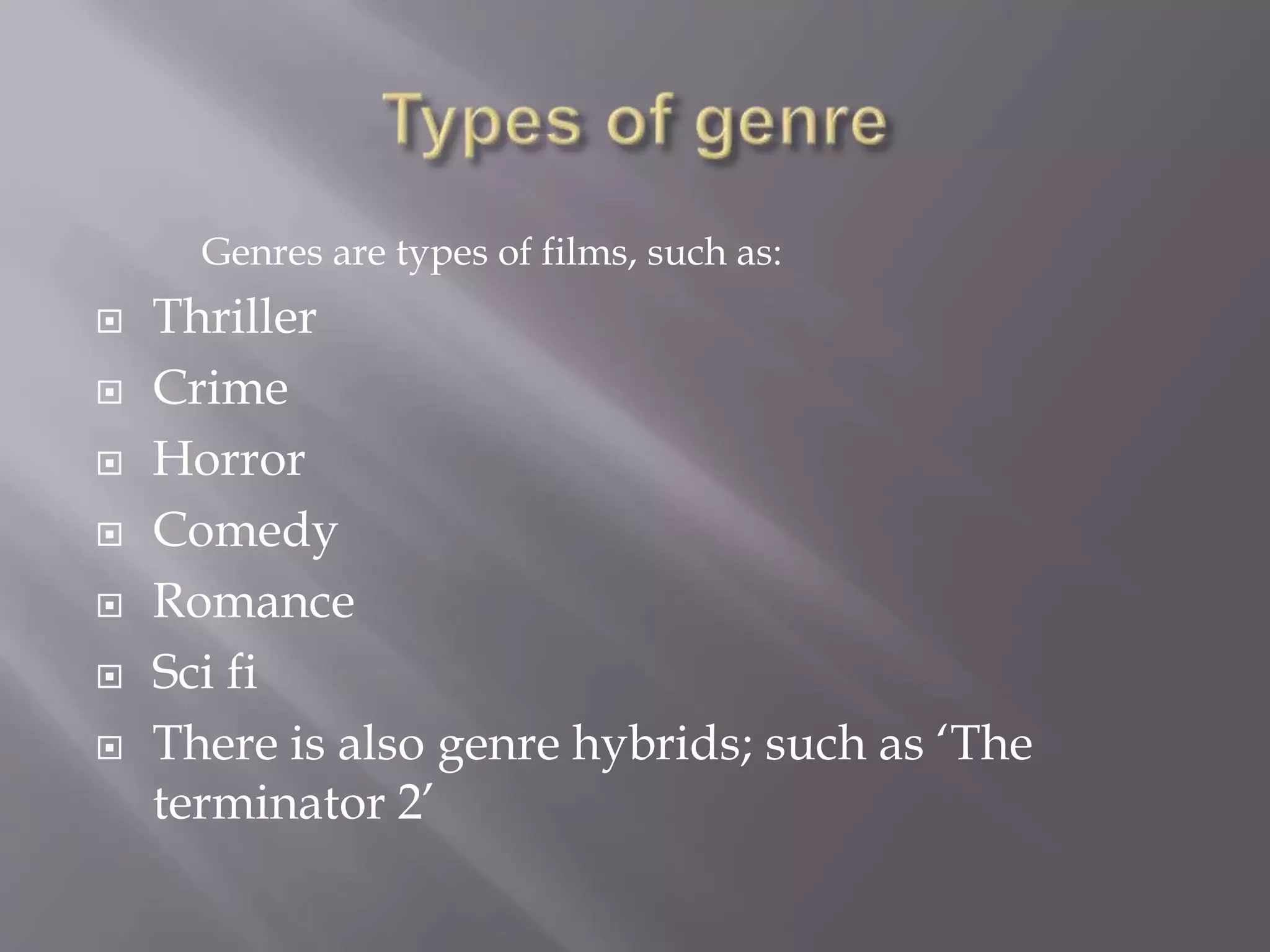 Genre powerpoint | PPT