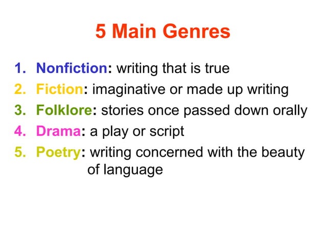 Genre ppt lesson 1 | PPT