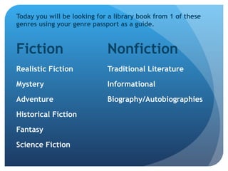 Genre presentation | PPT