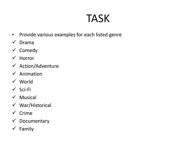 Genre presentation | PPT