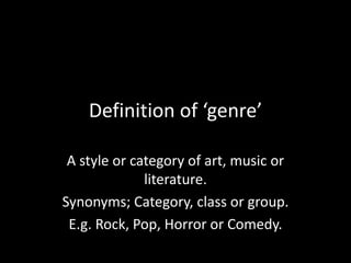 Genre presentation | PPT