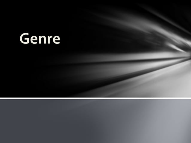 Genre presentation | PPT